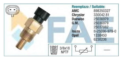 25036979 Датчик температуры Tipo 2ACT GM | Запчасти на DRIVE2