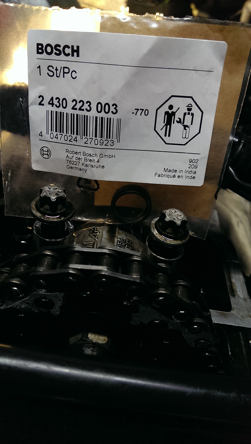 Угол впрыска и замена уплотнителей форсунки и траверс — Opel Omega B, 2 ...