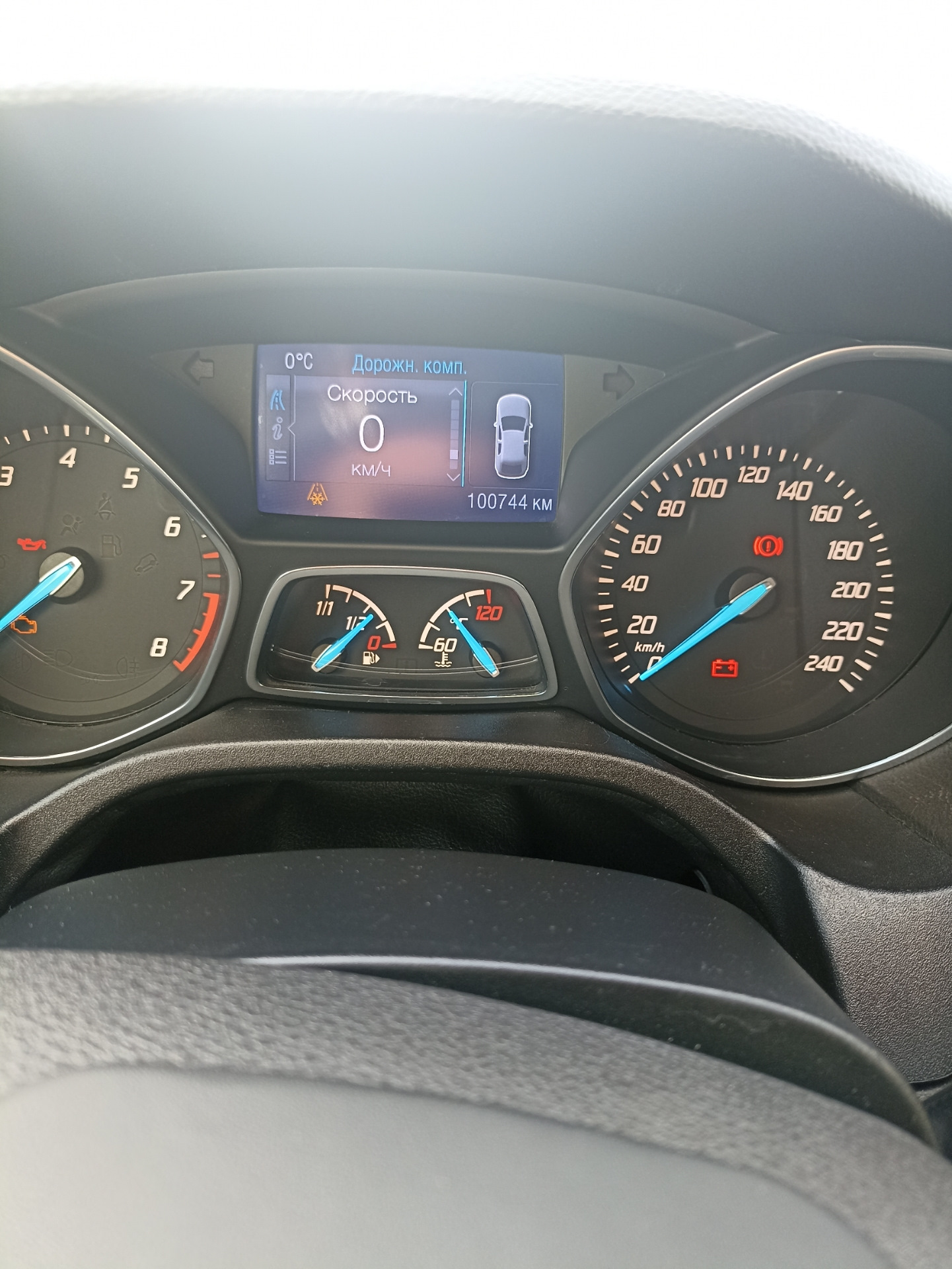 Цифровая скорость и время в пути на панели приборов Рп7 Куга 2. — Ford ...