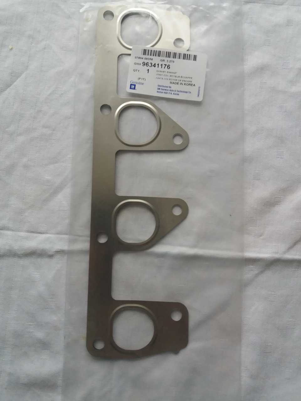 96341176 Прокладка коллектора CHEVROLET AVEO 1,4 8V выпускного GM ...