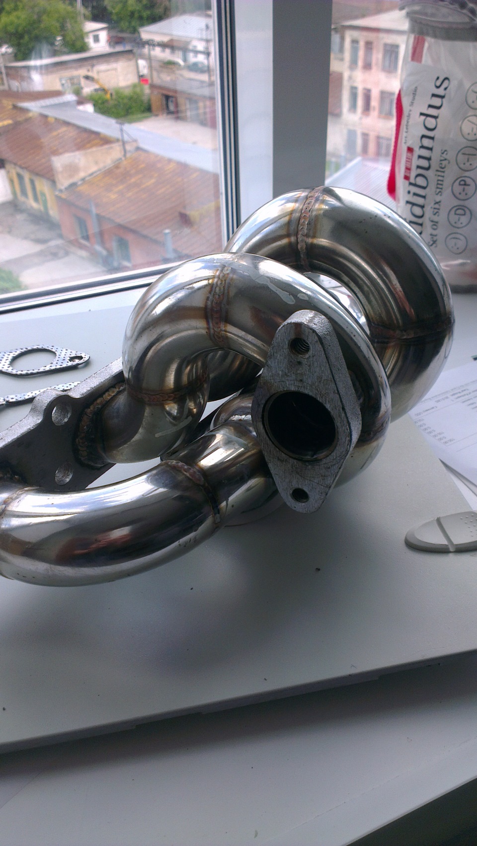 Turbo. Part 2. T3/T4 Turbo Exhaust — Mazda Familia (BJ), 2 л, 2003 года ...