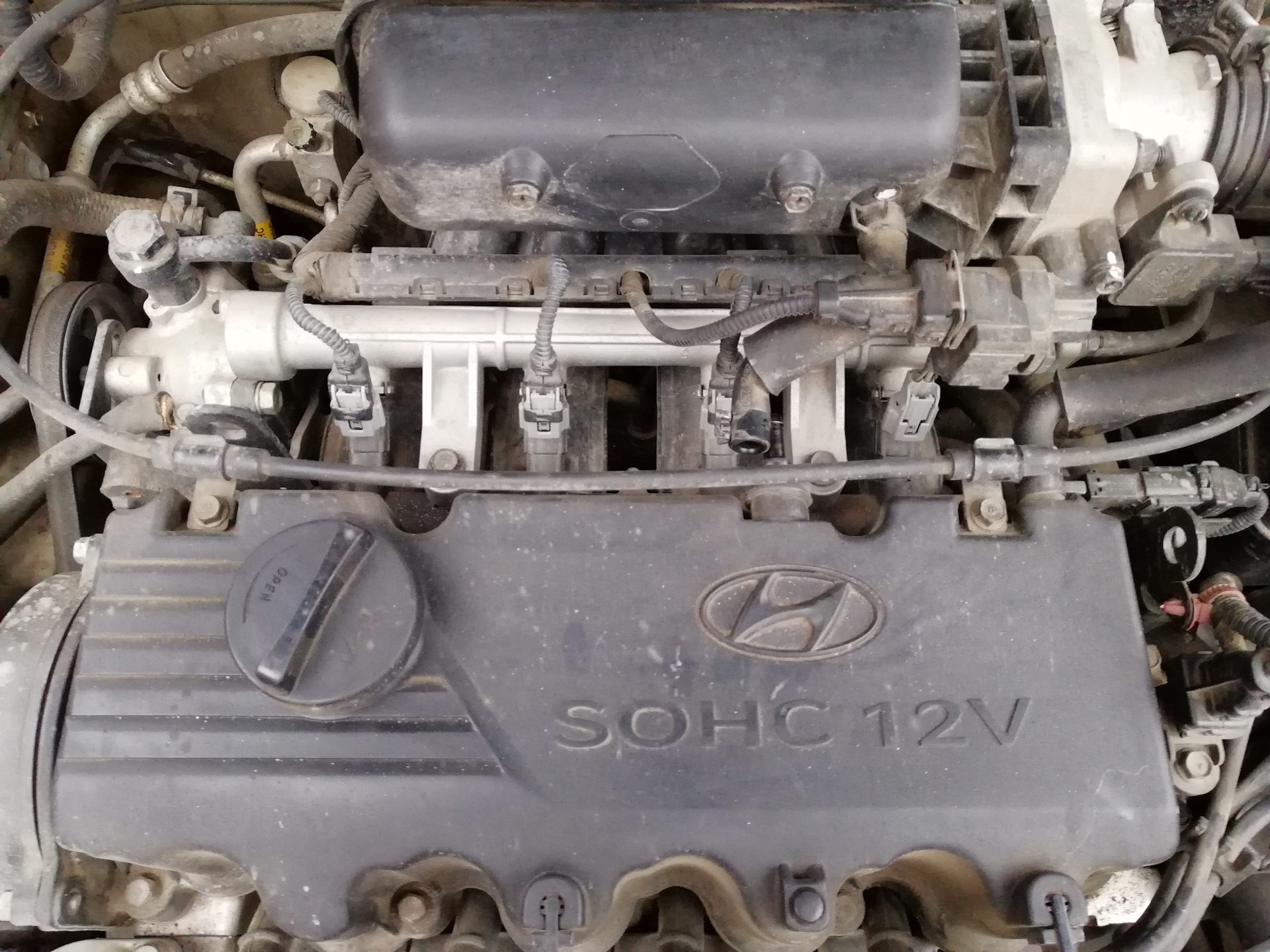 Замена гофры, чистка клапана картерных газов. — Hyundai Accent (2G), 1 ...