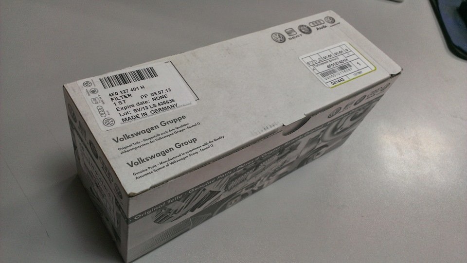 4F0127401H Фильтр топливный VAG | Запчасти на DRIVE2