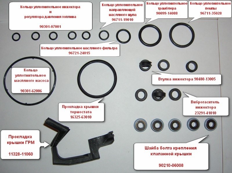 9030107001 Кольцо уплотнительное топливной форсунки верхнее TOYOTA ...