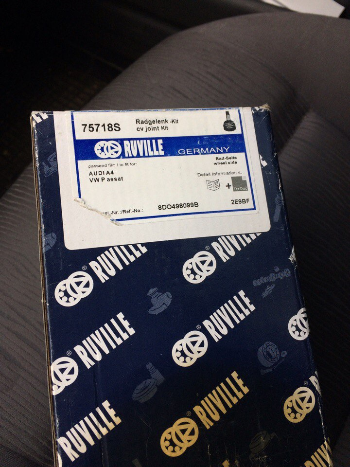 75718S Шарнирный комплект, приводной вал RUVILLE | Запчасти на DRIVE2