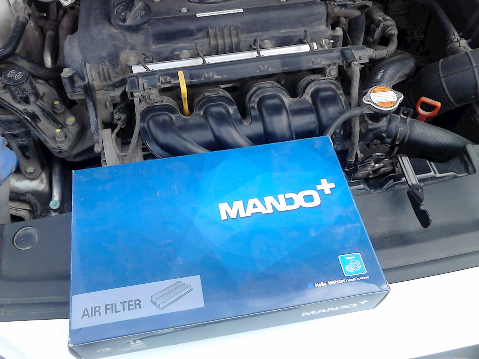 Замена воздушного фильтра. — Hyundai Solaris (1G), 1,6 л, 2012 года ...