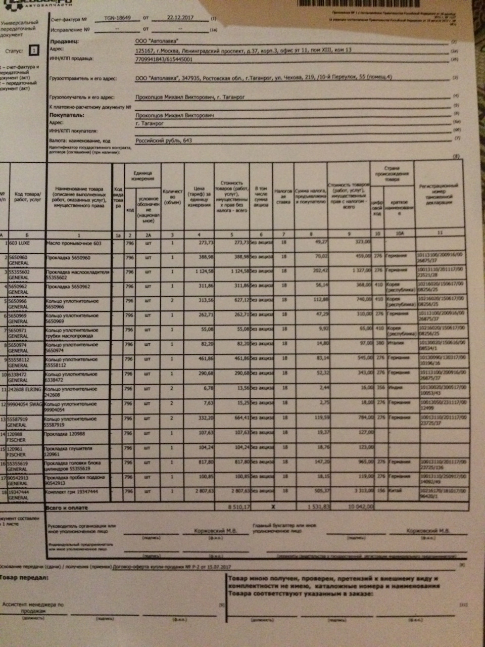 55355602 Прокладка маслоохладителя GM | Запчасти на DRIVE2