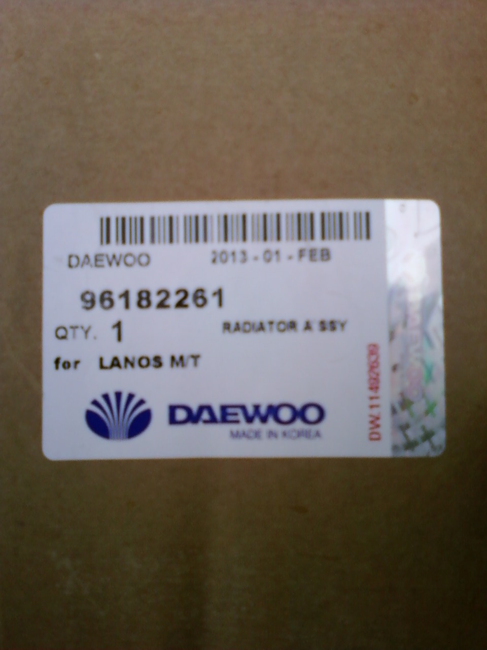 96182261 Радиатор, охлаждение двигателя GM | Запчасти на DRIVE2