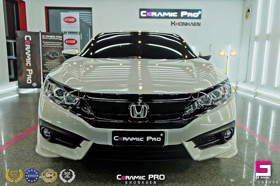 Зеркальный блеск и яркость цвета ЛКП обрёл автомобиль Honda Civic — CeramicPro Ural на DRIVE2