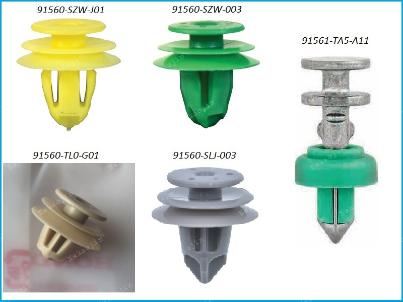 91560SZWJ01 Clip, pillar garnish (light yellow) Honda | Запчасти на DRIVE2