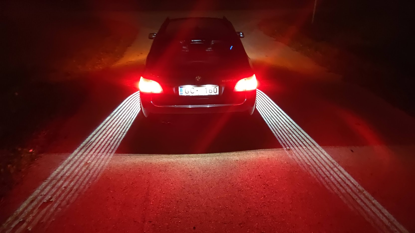 BMW Welcome Light Carpet в E60/E61 — BMW 5 series Touring (E61), 3 л ...