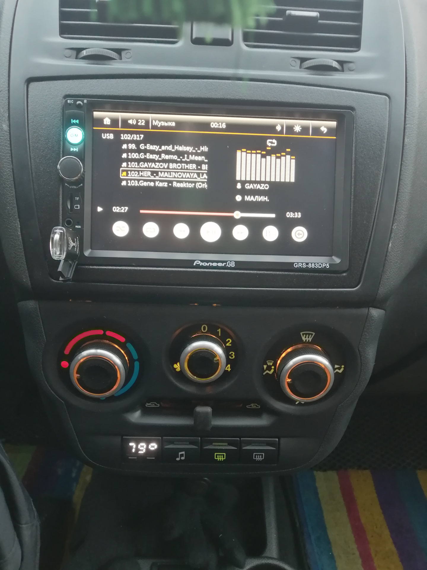 2 din магнитолу в калину 2 — Lada Калина Хэтчбек (2G), 1,8 л, 2017 года ...