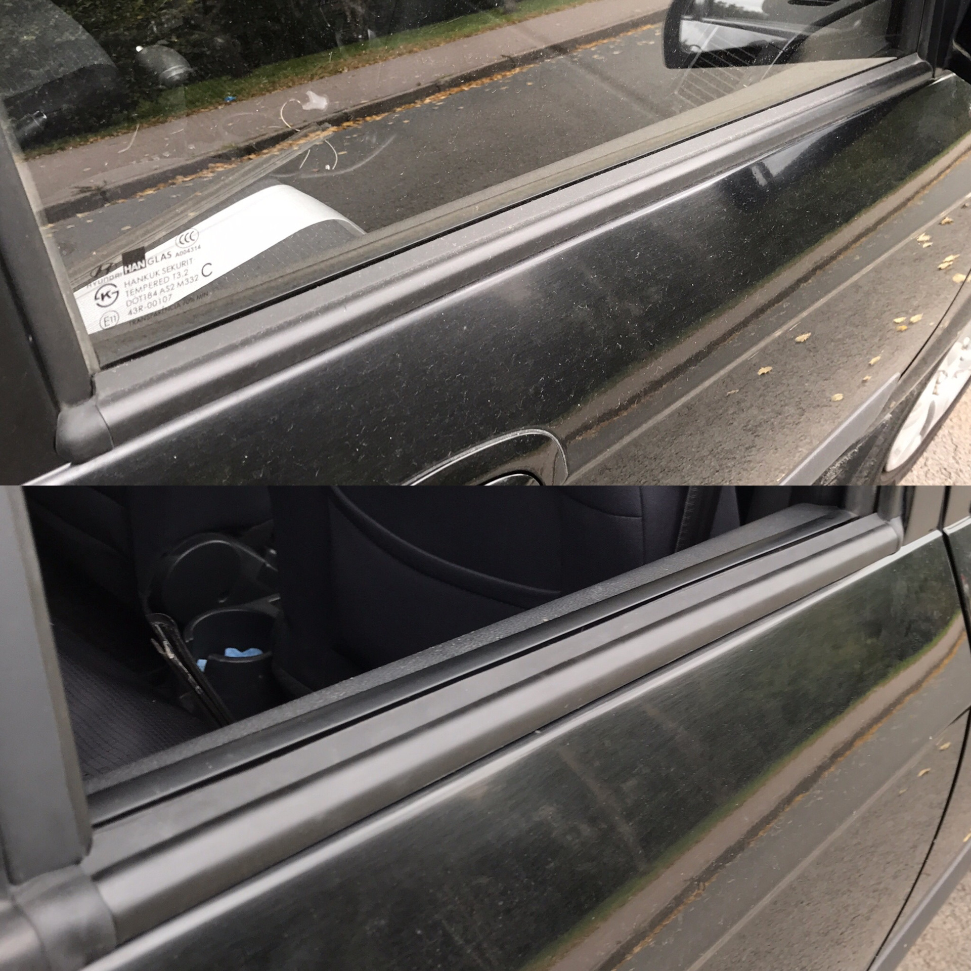 Молдинги стекол дверей — Hyundai Getz, 1,4 л, 2007 года | расходники ...