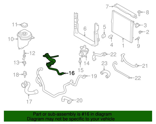 17127593490 шланг системы охлаждения BMW | Запчасти на DRIVE2