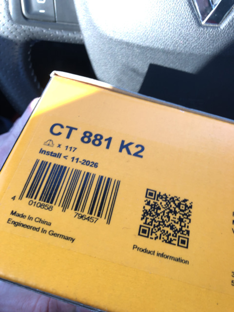 CT881K2 Комплект ремня ГРМ CONTITECH | Запчасти на DRIVE2