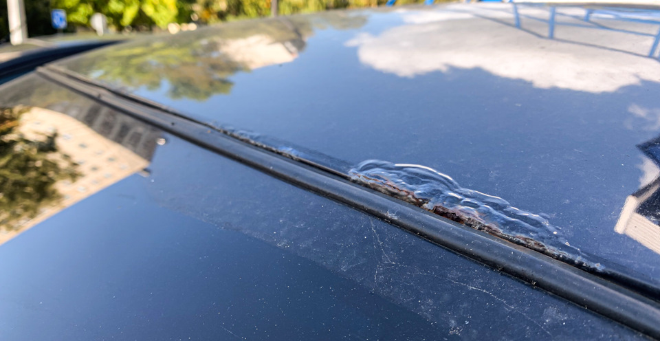 Ремонт кромки крыши. Замена лобового стекла — Nissan Teana (J32), 2,5 л ...