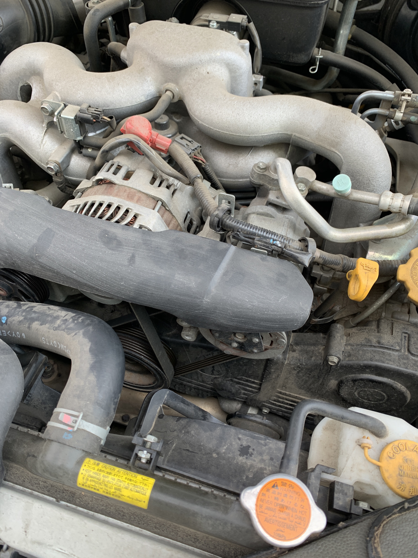 Замена ремня кондиционера. Шаг назад. — Subaru Impreza XV, 2 л, 2011 ...