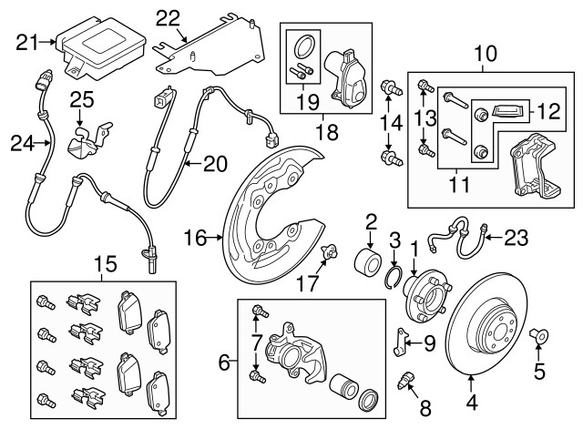 LR043282 ТОРМОЗ.СУППОРТ В СБОРЕ БЕЗ КОЛОДОК Jaguar Land Rover ...