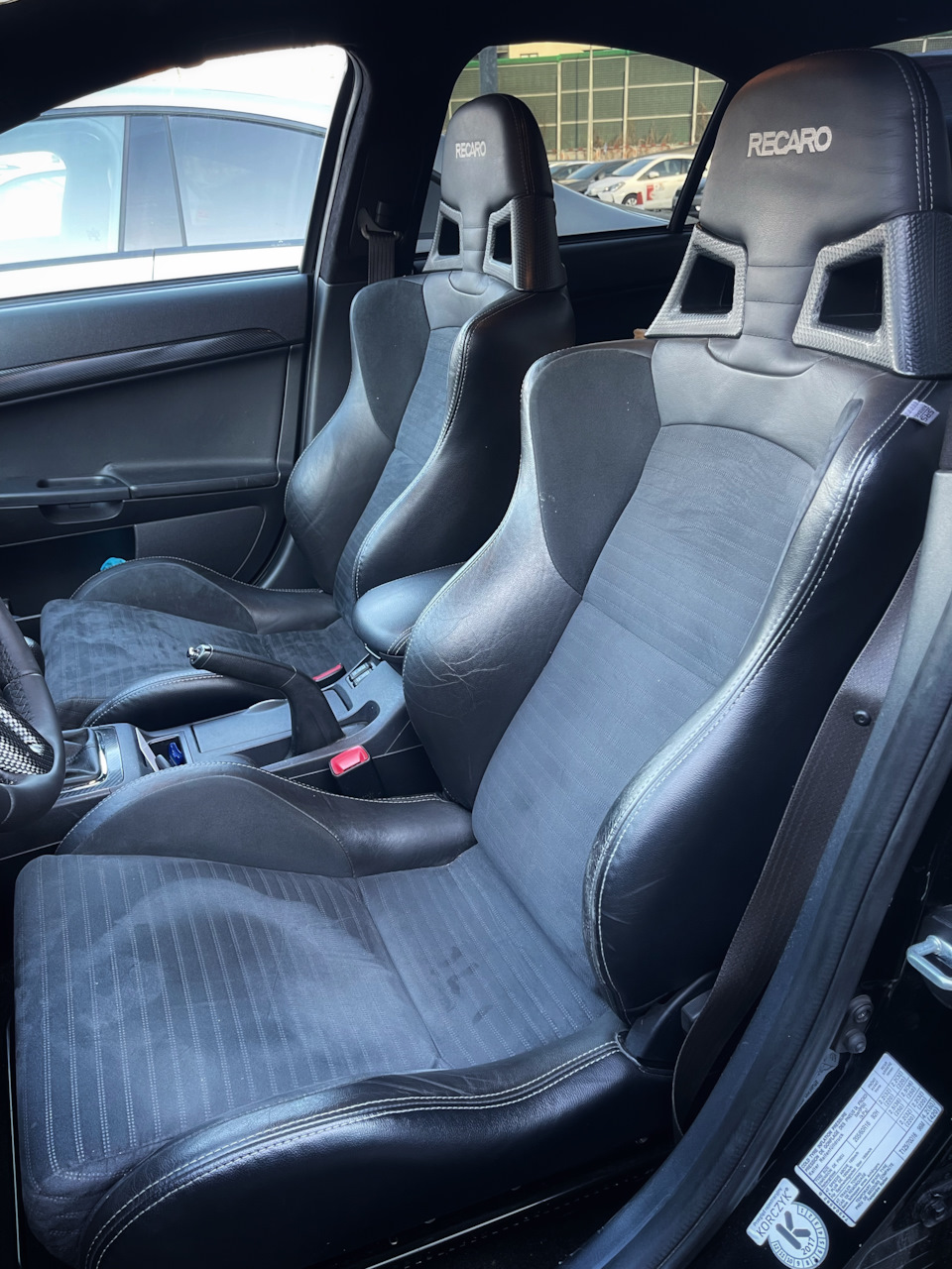 Recaro EVO X Комбинированные — Mitsubishi Lancer X, 1,8 л, 2008 года ...