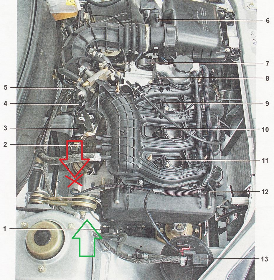 11. Провод питания ДПКВ. — Lada 21124, 1,6 л, 2006 года | поломка | DRIVE2