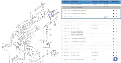 078121058L ШЛАНГ СИСТЕМЫ ОХЛАЖД VAG | Запчасти на DRIVE2