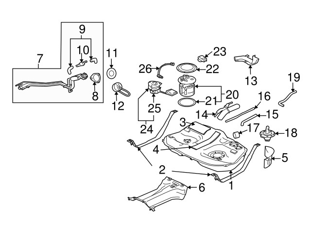 1760A176 Насос и датчик топливного бака в сборе Mitsubishi | Запчасти ...