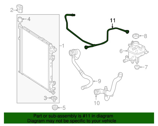 A1665001091 Трубка вентиляции бачка радиатора Mercedes | Запчасти на DRIVE2