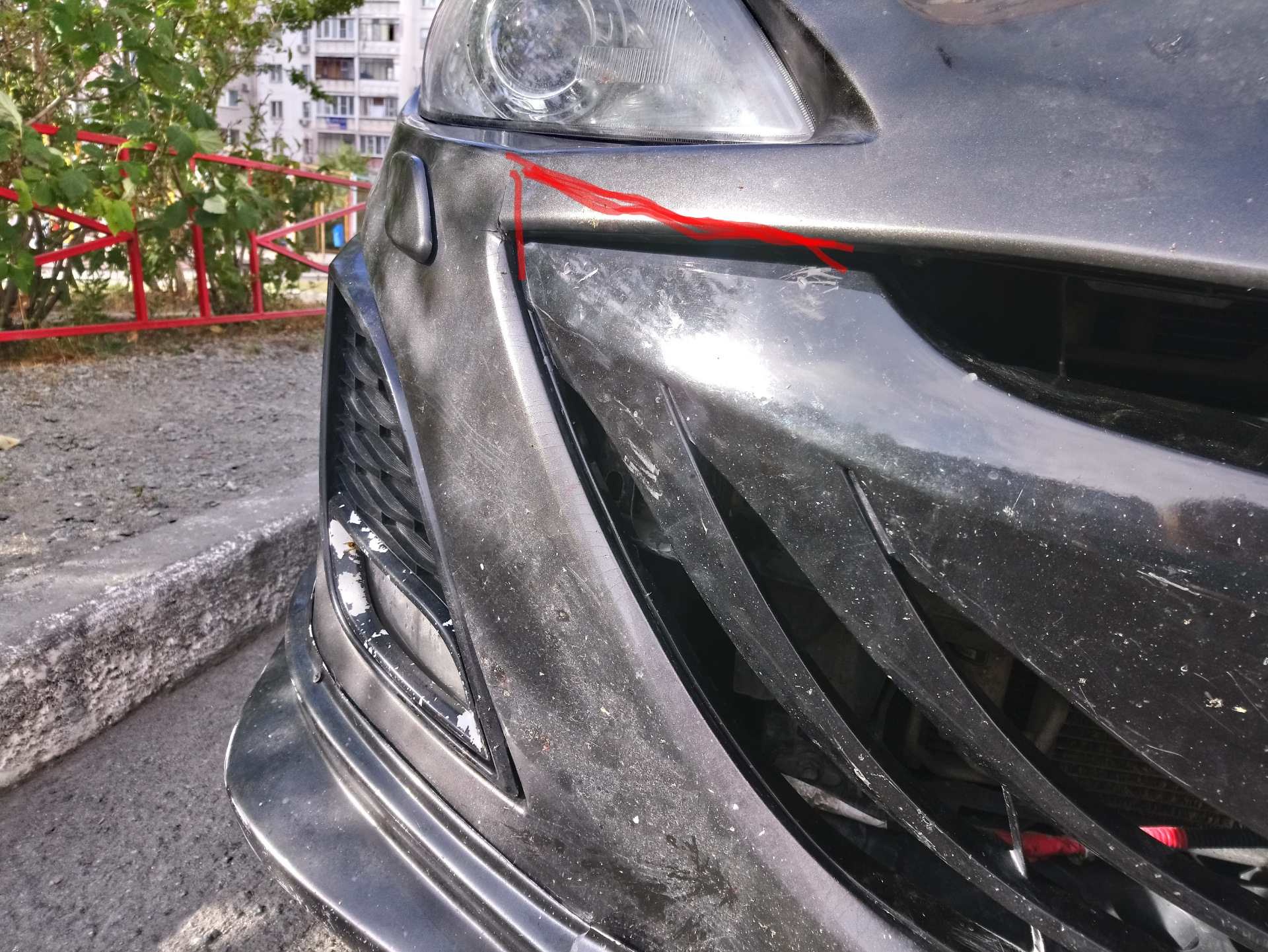 Не стыковка решётки MPS и Sport бампера — Mazda 3 (2G) BL, 1,6 л, 2012 ...