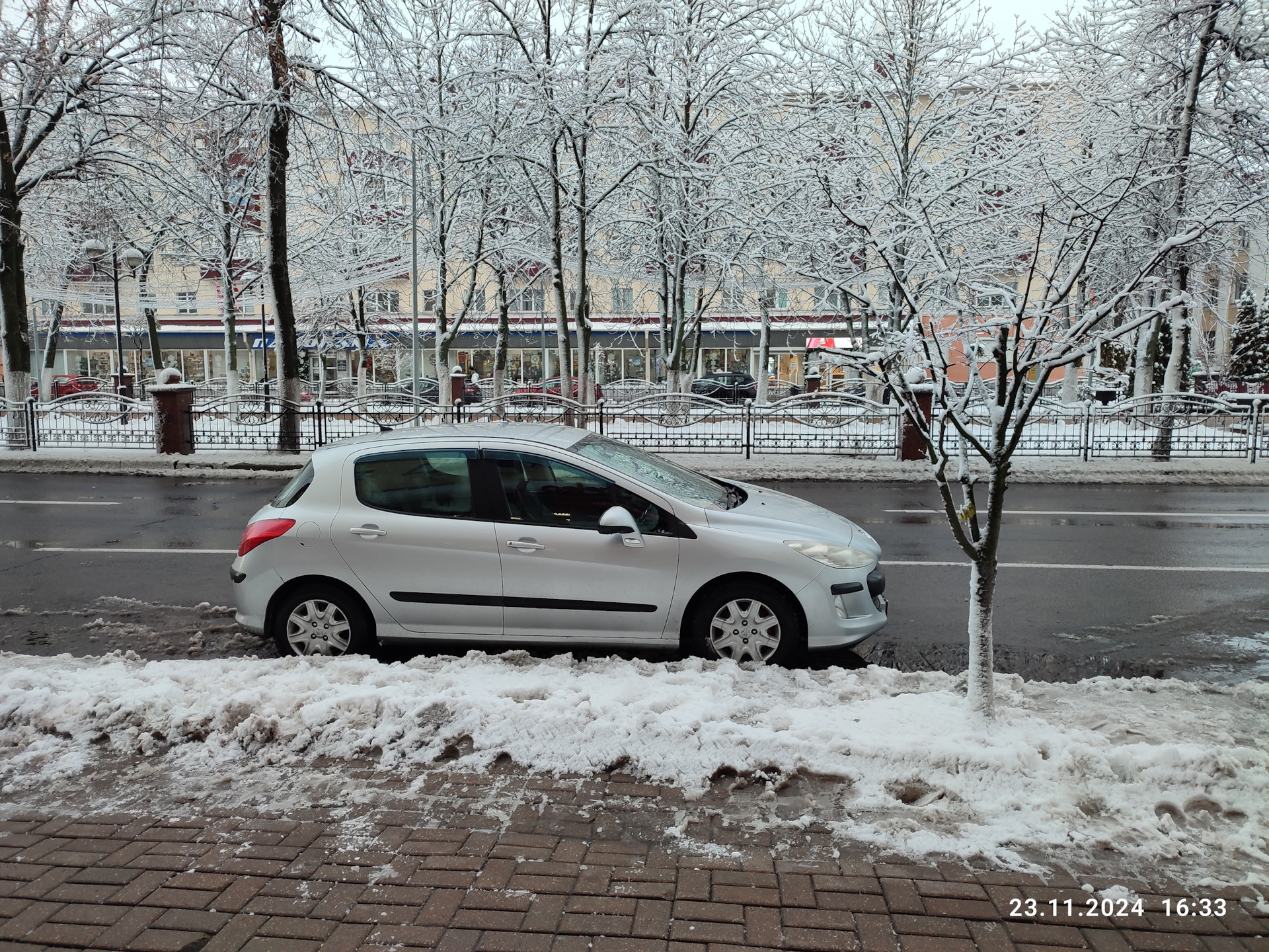 #71 в Гомеле зима 2024 — Peugeot 308 (1G), 1,4 л, 2009 года ...