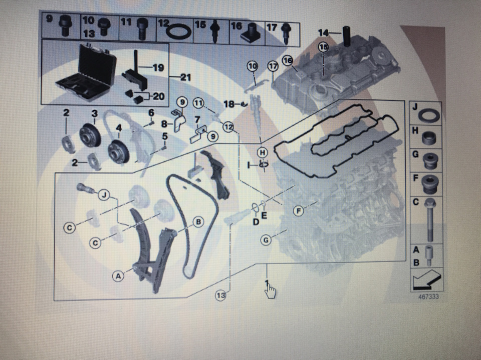Готовлюсь к замене цепи n45 и других элементов… — BMW 1 series (E81/E87), 1,6 л, 2011 года ...