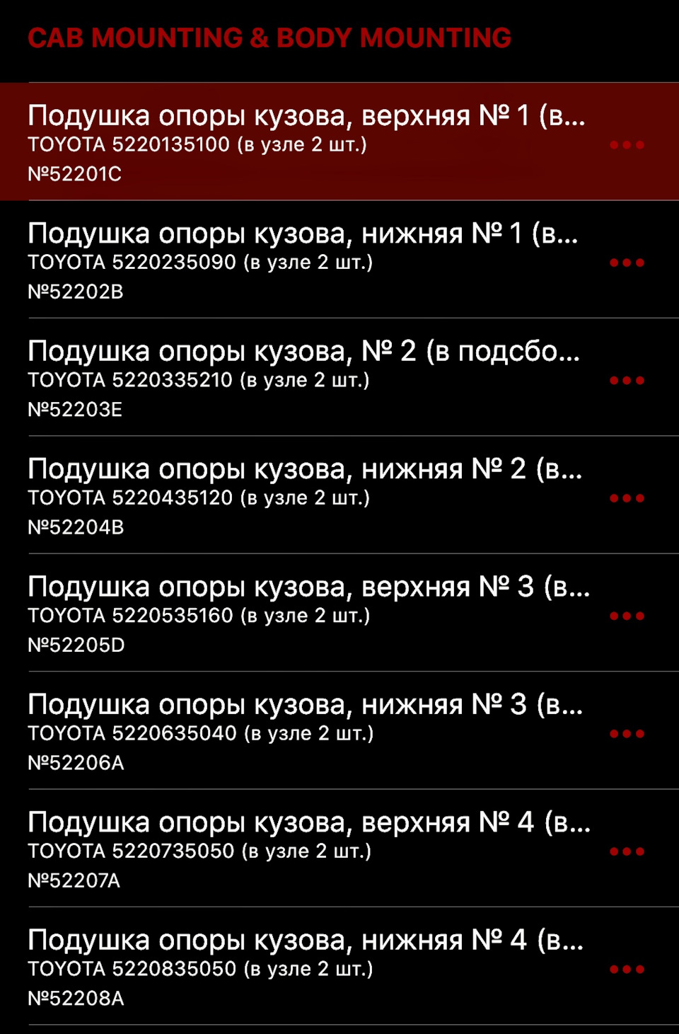 5220135100 ПОДУШКА РАМЫ. TOYOTA LEXUS | Запчасти на DRIVE2