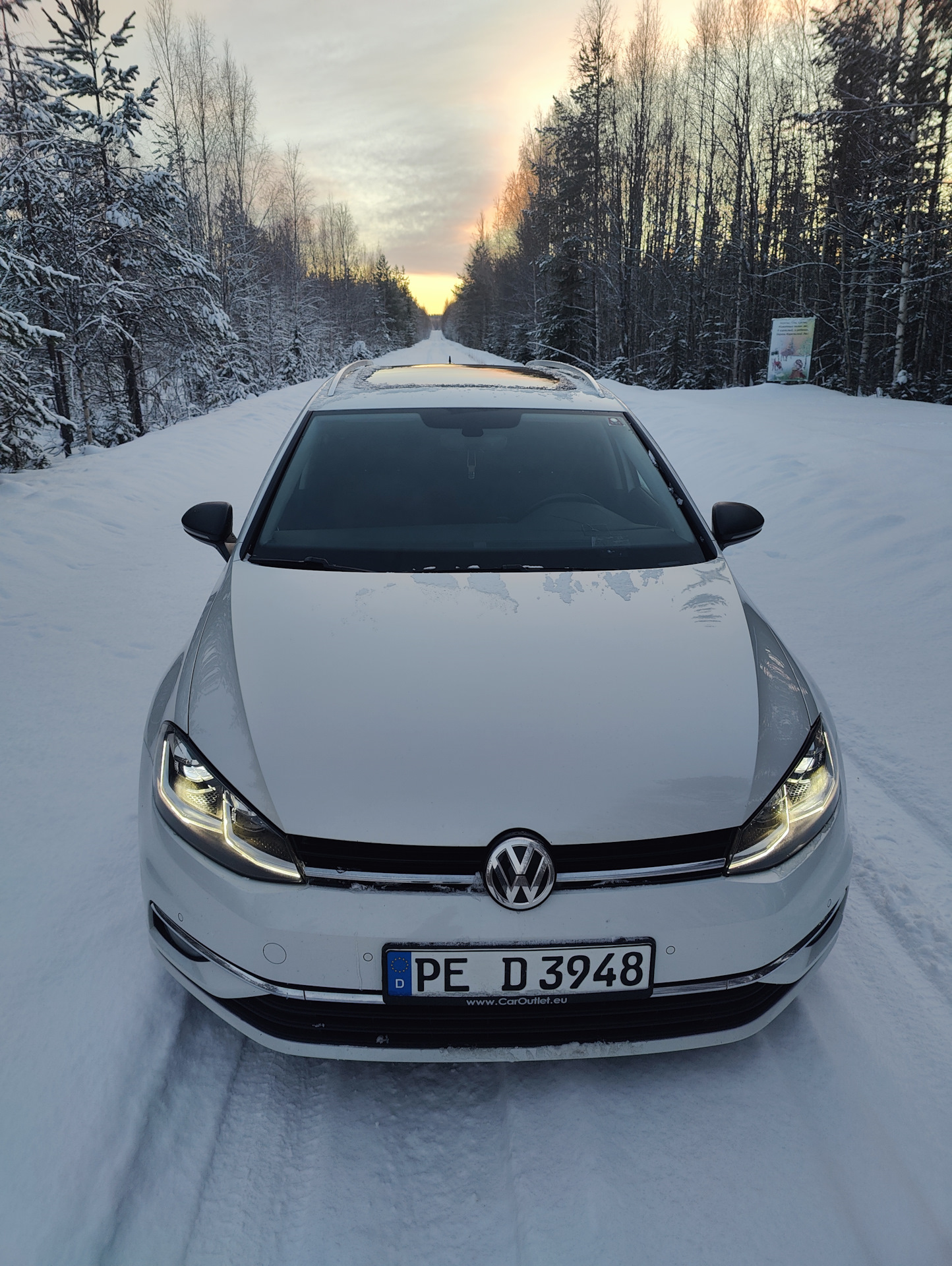 Зима всё ещё здесь… — Volkswagen Golf Variant (Mk7), 1,6 л, 2019 года ...