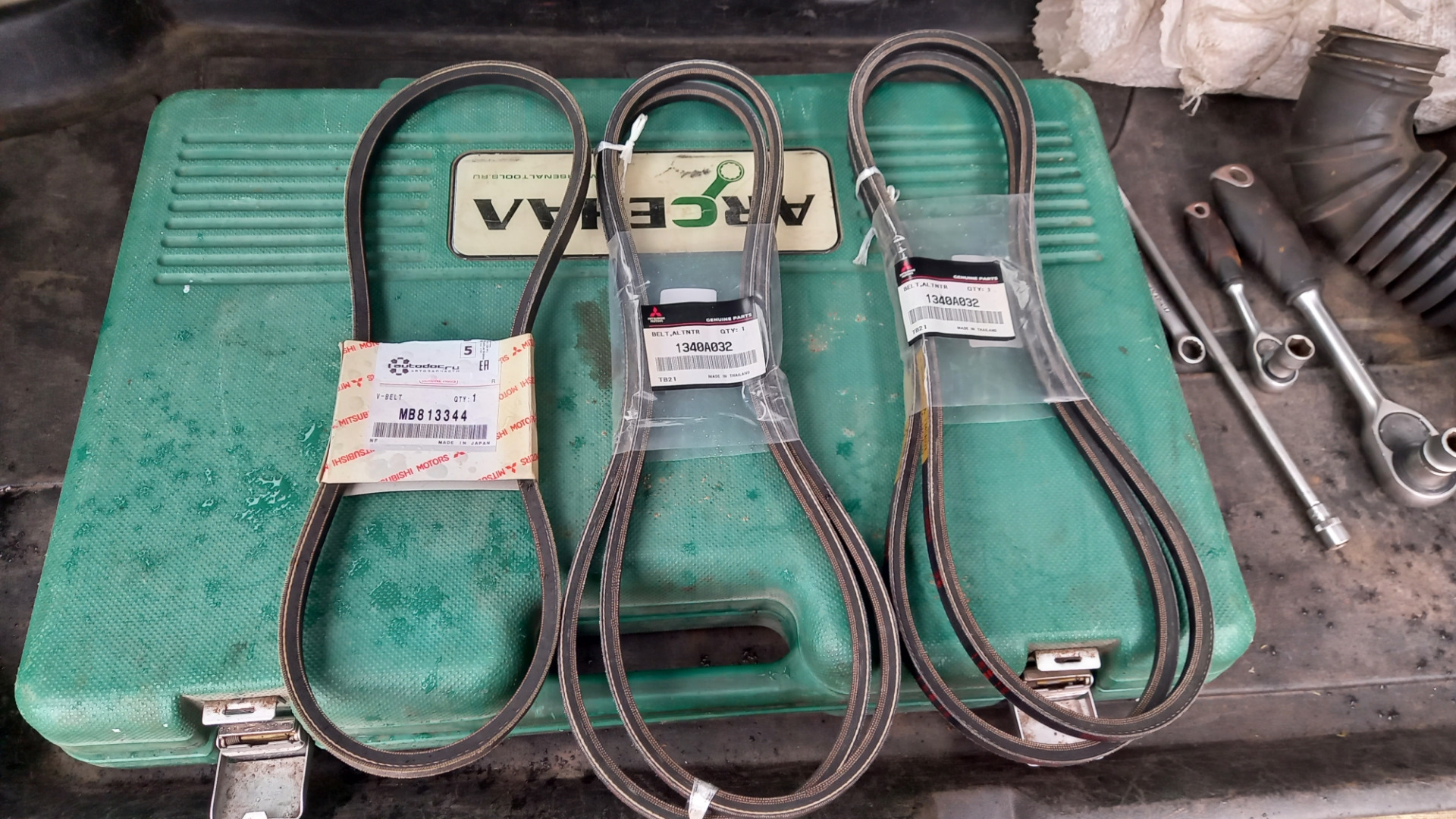 20.06.2024 г. Ремень генератора. — Mitsubishi Pajero Sport (2G), 3,2 л ...