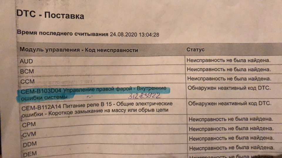 31283922 Блок управления фарой Volvo | Запчасти на DRIVE2