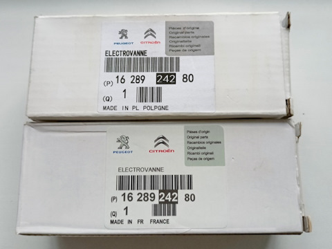 1628924280 Клапан регулировки фаз газораспределения Peugeot Citroen ...