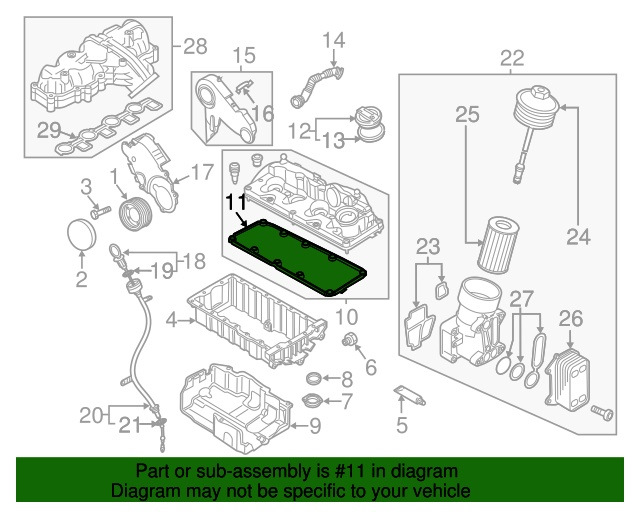 03L103483C Прокладка VAG | Запчасти на DRIVE2