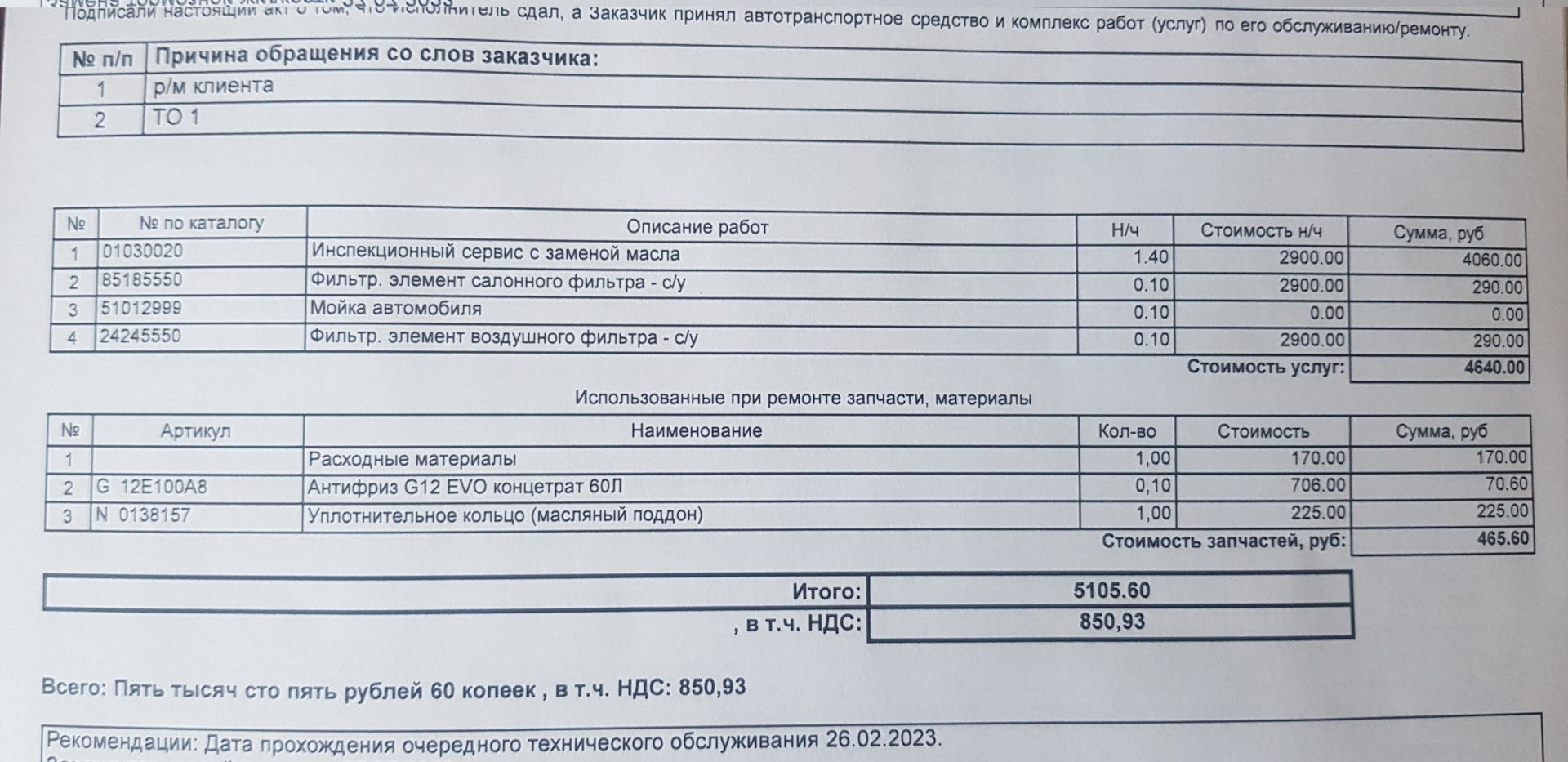 ТО-1 и замена стойки стабилизатора по гарантии — Skoda Rapid (2G), 1,6 ...