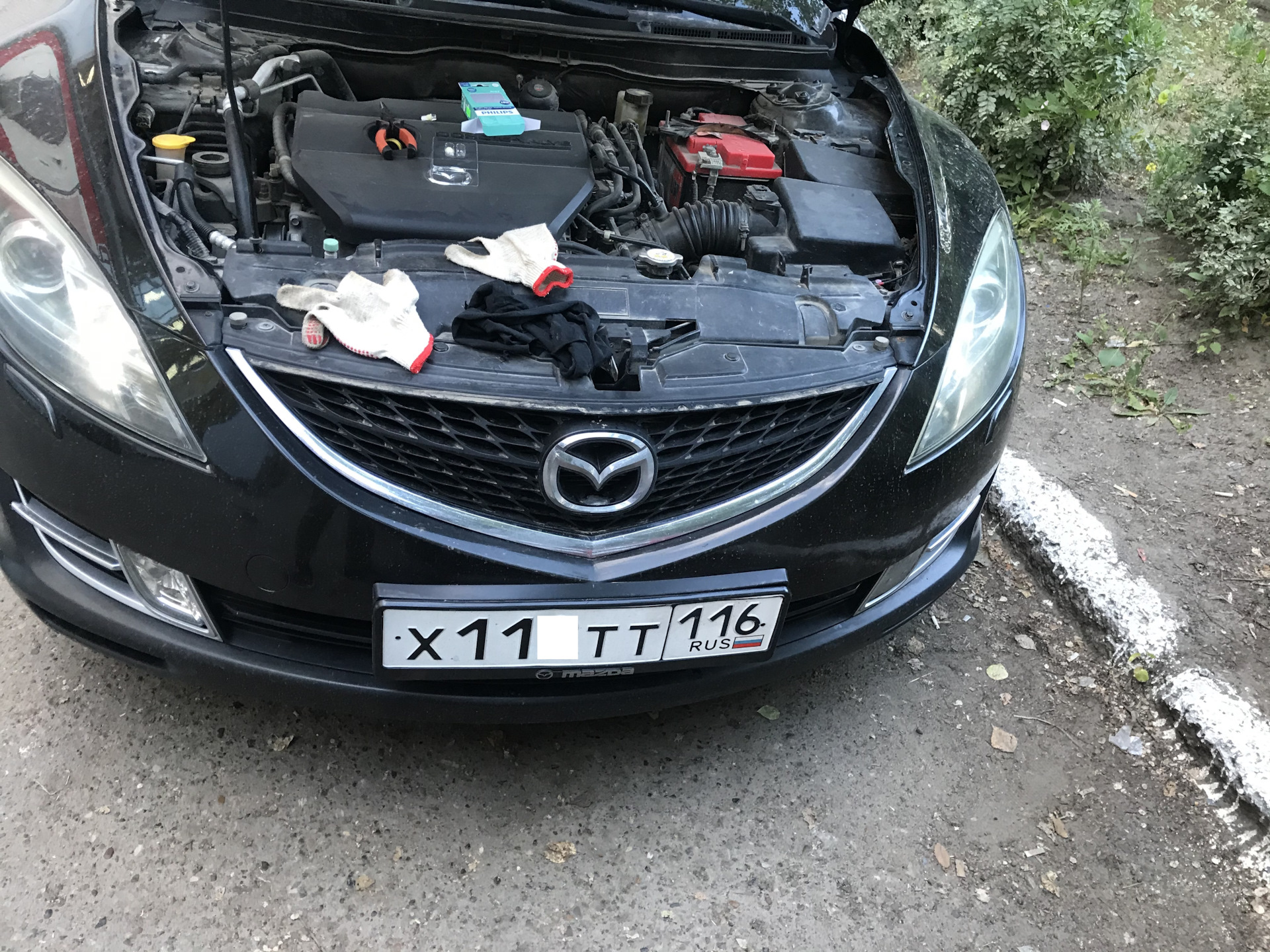 Замена габаритных ламп Mazda 6 gh — Mazda 6 (2G) GH, 1,8 л, 2008 года ...