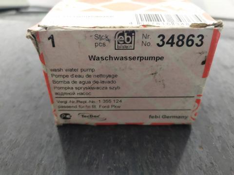 1355124 Насос омывателя лобового стекла (а/м с задним омывателем) / 03 ...