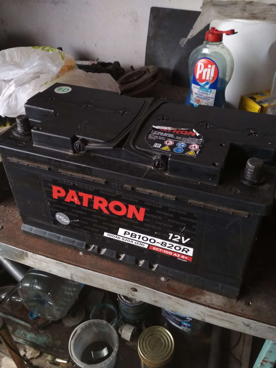 PB100820R Аккумулятор POWER 12V 100AH 820A ETN 0(R+) B13 353x175x190mm 23.3kg Patron | Запчасти ...