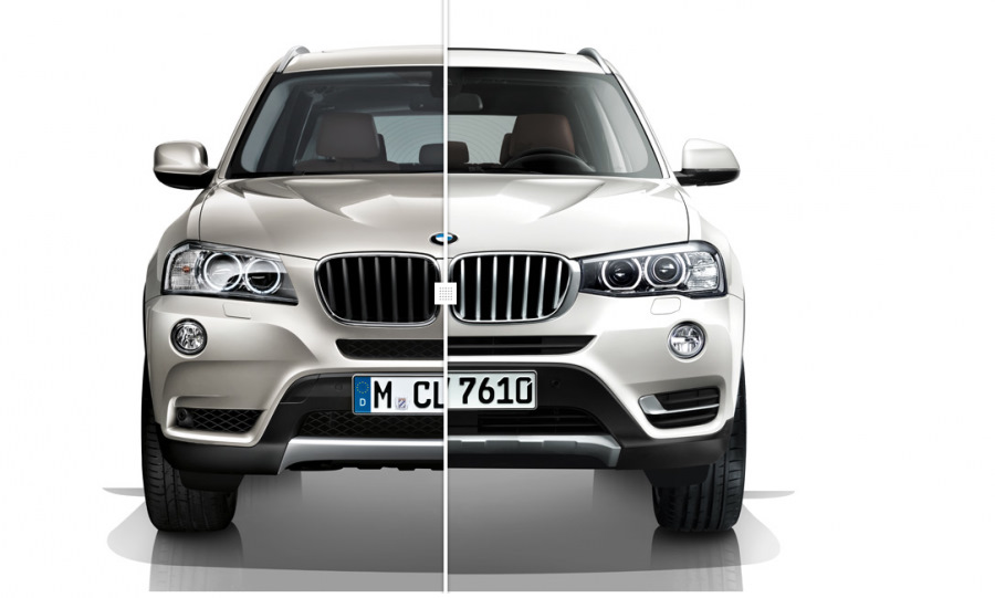 Варианты аэродинамических пакетов F25 / F26. Передний бампер — BMW X3 ...