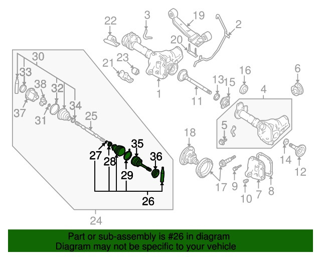 C9BDA5V125 Комплект пылника, приводной вал NISSAN INFINITI | Запчасти ...