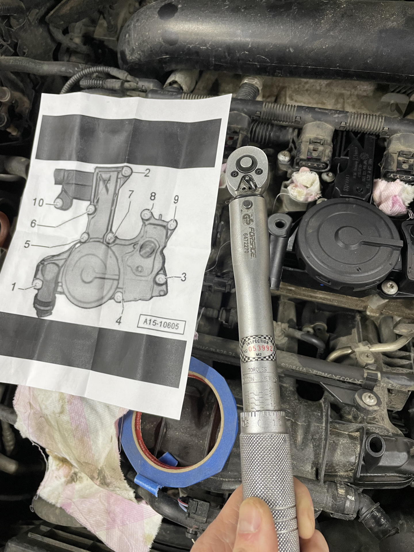 36. Замена Маслоотделителя на VAG 06H 103 495 AH — Skoda Octavia A5 Mk2 ...