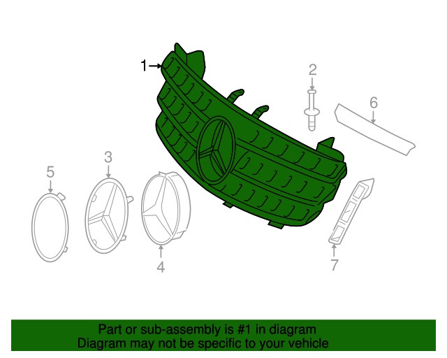 A1648803185 Решетка радиатора Mercedes | Запчасти на DRIVE2