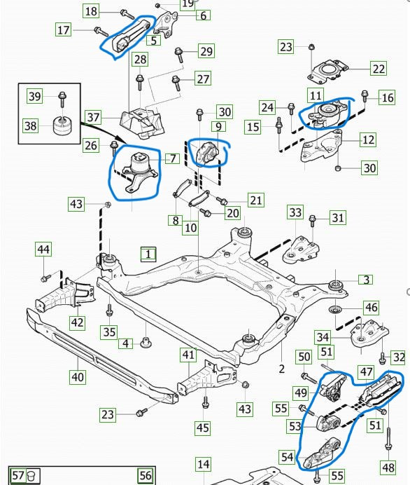 Подушки\опоры ДВС\Акпп — Volvo XC60 (1G), 2,4 л, 2015 года | запчасти ...