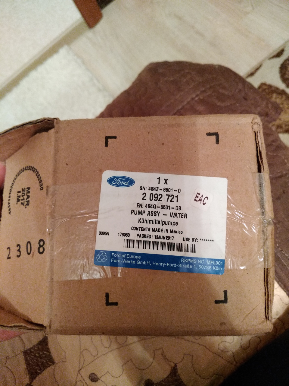 2092721 Насос водяной Duratec-HE Ford | Запчасти на DRIVE2