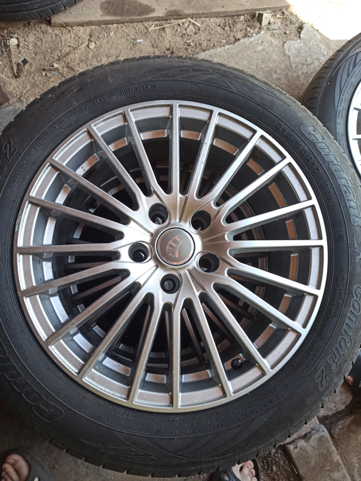 Шины летние Cordiant 215/55 R17, литые диски 7,5Jx17 ET40 5x114,3 на ...