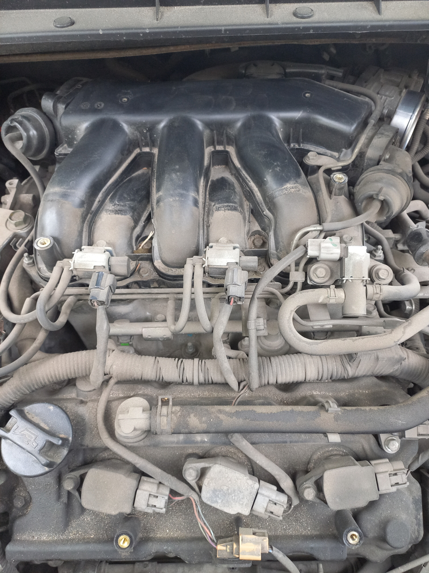 Замена свечей и чистка дросселя. — Nissan Murano II, 3,5 л, 2013 года ...