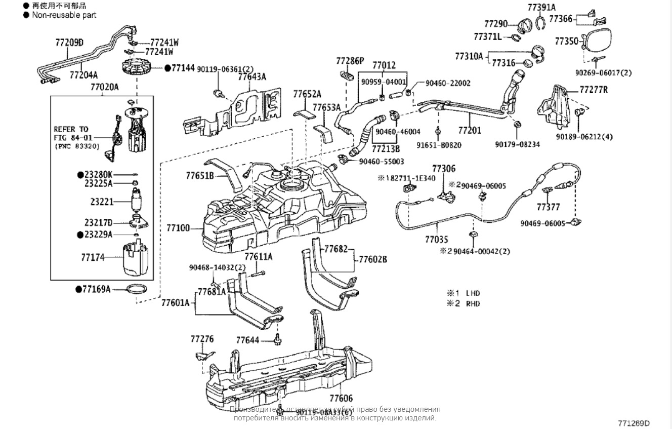 Лючок заправочной горловины… — Toyota Land Cruiser Prado 120-series, 4 ...