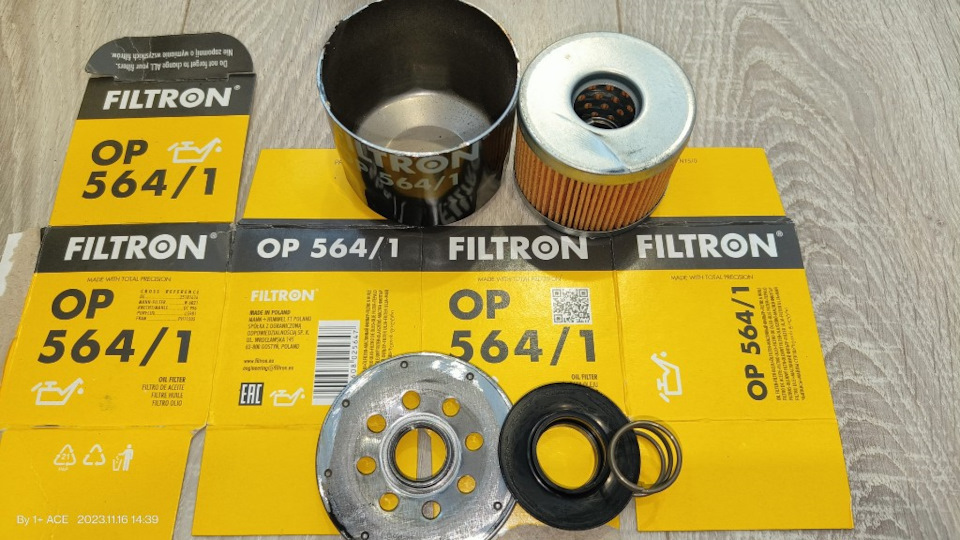 Filtron OP564/1 — свежий распил фильтра. — Chevrolet Cobalt (2G), 1,5 л ...